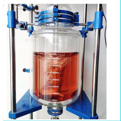 China 10L Capacity Borosilicate Glass Lab Reactor with Temperature Control for Chemical Reactions for sale