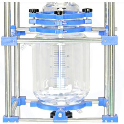 China Tandem Dual Vessel Glass Reactor 2x20L Cascade Synthesis PLC Temperature Control for sale