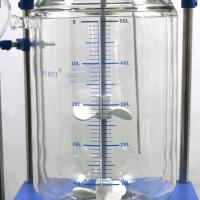 China 316L Evaporator Chemical Glass Reactor with High Borosilicate Glass and PLC Motor Pump for sale