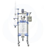 China 316L Evaporator Chemical Glass Reactor with High Borosilicate Glass and PLC Motor Pump for sale