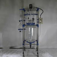 China 316L Evaporator Chemical Glass Reactor with High Borosilicate Glass and PLC Motor Pump for sale