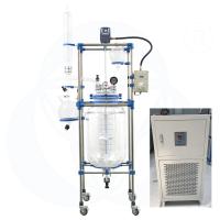 China Borosilicate Glass Chemical Reactor with 304 Stainless Steel Pipes and Spray Heating Device for 220V 60Hz 1 Phase Lab Experiments for sale