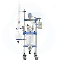 China 316L Evaporator Lab Glass Reactor with PLC Motor Pump and Brake Type Wheel for Chemical Synthesis for sale