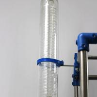 China Automatic 100L Jacketed Glass Reactor Vessel with 304 Stainless Steel Frame and 6 Neck on Reactor Cover for sale