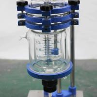 China 1L Volume 304 Stainless Steel Frame Jacketed Glass Reactor with 50-1400 RPM Continuous Stirred Tank Reactor for sale