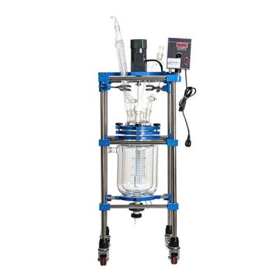 China 5L Laboratory Jacketed Chemistry Glass Batch Reactor for sale