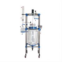 China 80L-100L Double Layer Jacketed Chemical Glass Reactor for sale