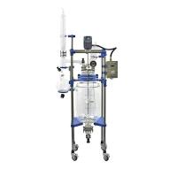 China 10L-50L Explosion-Proof Glass Reactor with High Borosilicate Glass 3.3 and Thermal Oil Heating for sale
