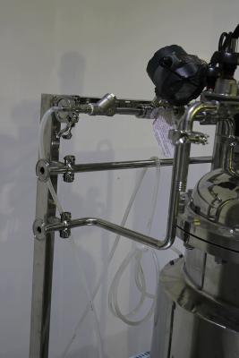 China Filter Base 50L Double Layer Glass Reactor Nutsche Vacuum Filtration Discharge Valve for sale