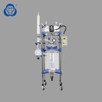China Industrial Double Layer Glass Reactor High Pressure Heating Rugged Steel Reinforced for sale