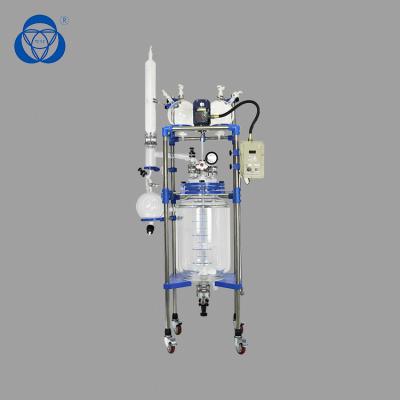 China Industrial Double Layer Glass Reactor High Pressure Heating Rugged Steel Reinforced for sale