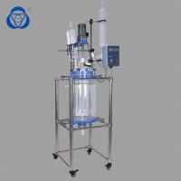 China Semi-Automatic Jacketed Glass Reactor with Vacuum Degree -0.098MPa and Stainless Steel Frame for sale