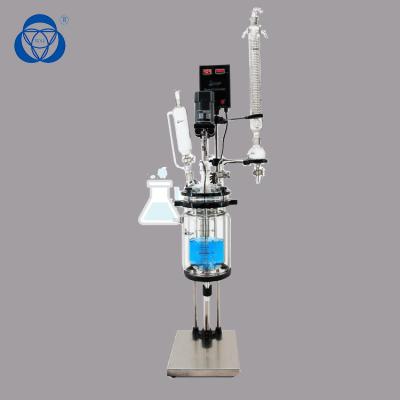 China Double Jacketed Glass Reactor 3L-200L Capacity with 50-1400 RPM for Laboratory Chemical Processing for sale