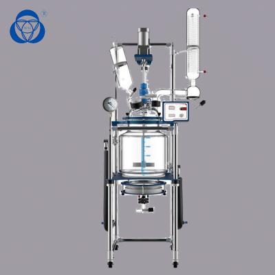 China Glass Chemical Jacketed Lab Reactors 3L to 200L with Borosilicate Glass Construction and Temperature Control for sale