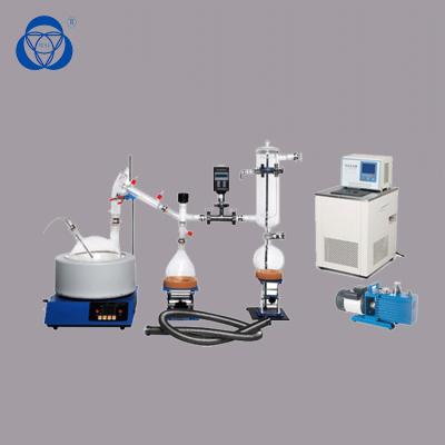 China 5L Laboratory Chemical Molecular Short Path Distillation Kit with 1Pa Vacuum Operation and Desktop Heater/Chiller for sale