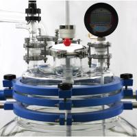 China Jacketed Laboratory Glass Reactor 20L 50L 100L 200L with 50-600 RPM Speed and 0.098 MPa Vacuum Rating for sale