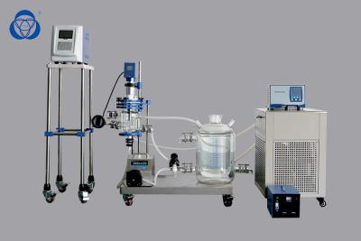 China SUS 304 Double Jacketed Lab Glass Reactor for sale