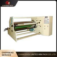 China Dual Shaft Jumbo Roll Slitting Machine Paper Turret Adhesive Tape Rewinder Machine for sale