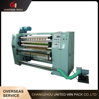 China Aluminum Foil 8kw Tape Slitting Machine Dual Motors Kraft Paper Tape Tape Roll Slitter for sale