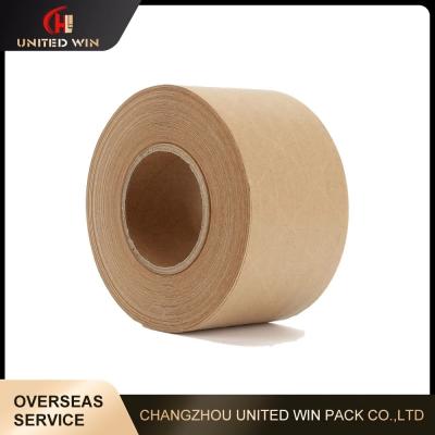 China Reinforced Kraft Paper Tape High Adhesive Packaging Kraft Paper Gummed Tape for sale