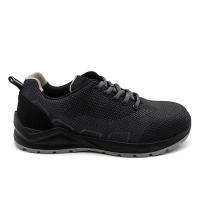 China Black Steel Toe Work Shoes Fly Knit / Anti Smashing Safety Shoes for sale