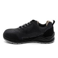 China Black Steel Toe Work Shoes Fly Knit / Anti Smashing Safety Shoes for sale