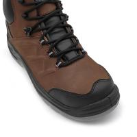 China Heavy Duty Steel Toe Work Boots Brown Pu Leather Boots Industrial for sale