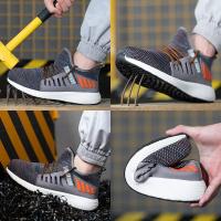 China Stylish / Lightweight Steel Toe Sneakers Comfortable Slip Resistant Shoes for sale