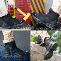 China Lightweight Safety Working Boots Yellow Black With Wide Steel Toe / Kevlar Plate for sale