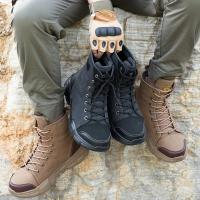China Brown Lightweight Safety Work Boots Breathable Wide Steel Toe Shoes Flexible for sale