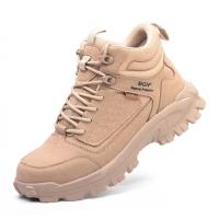 China Kevlar Plate Welding Safety Shoes Brown Safety Work Boots Steel Toe for sale