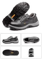 China Microfiber Industrial Safety Shoes Iron Toe Black Pu Boots Unisex for sale