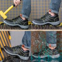 China Industrial Construction Safety Shoes Black Leather Shoes For Men for sale