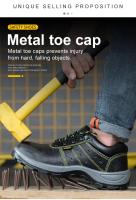 China Industrial Construction Safety Shoes Black Leather Shoes For Men for sale