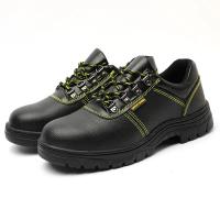 China Black Steel Toe Shoes Syntactic / Rubber Material Safety Shoes for sale