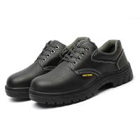 China Mental toe Black Unisex Shoes Unisex Synthetic Upper Material Shoes Slip Resistant for sale