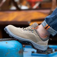 China PU / PU Sole Real Leather Shoes Unisex Safety Work Shoes For Men for sale
