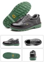 China Metal Toe Industrial Safety Shoes PU Black Leather Work Shoes For Men for sale