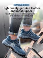 China Comfort Genuine Leather Safety Shoes , Blue Sports Work Shoes For Men'S Working for sale