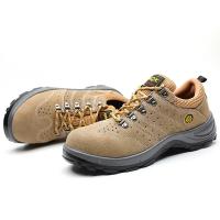 China PU Suede Leather Working Shoes Unisex Metal Toe Safety Shoes For Autumn for sale