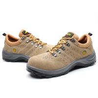 China PU Suede Leather Working Shoes Unisex Metal Toe Safety Shoes For Autumn for sale
