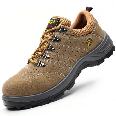 China PU Suede Leather Working Shoes Unisex Metal Toe Safety Shoes For Autumn for sale