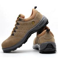 China PU Suede Leather Working Shoes Unisex Metal Toe Safety Shoes For Autumn for sale
