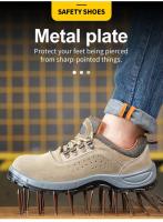 China Yellow Lightweight Comfortable Safety Shoes / Comfortable Work Shoes Men with PU/PU Sole for sale
