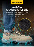 China Yellow Lightweight Comfortable Safety Shoes / Comfortable Work Shoes Men with PU/PU Sole for sale