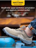 China Yellow Lightweight Comfortable Safety Shoes / Comfortable Work Shoes Men with PU/PU Sole for sale