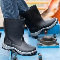 China Black High Cut Work Boots For Men Welding Safety Shoes With Steel Toe for sale
