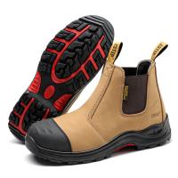 China Genuine Leather Construction Safety Shoes Steel Toe S3 Safety Boots For Welding for sale
