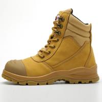 China Steel Toe Construction Work Shoes High Cut Genuine Leather Shoes For Heavy Duty Work for sale