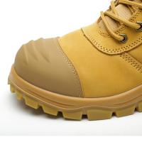China Steel Toe Construction Work Shoes High Cut Genuine Leather Shoes For Heavy Duty Work for sale